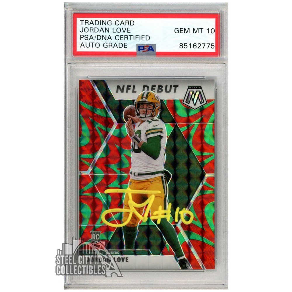 Jordan Love 2020 Panini Mosaic Debut Green Reactive Autograph Rookie ...