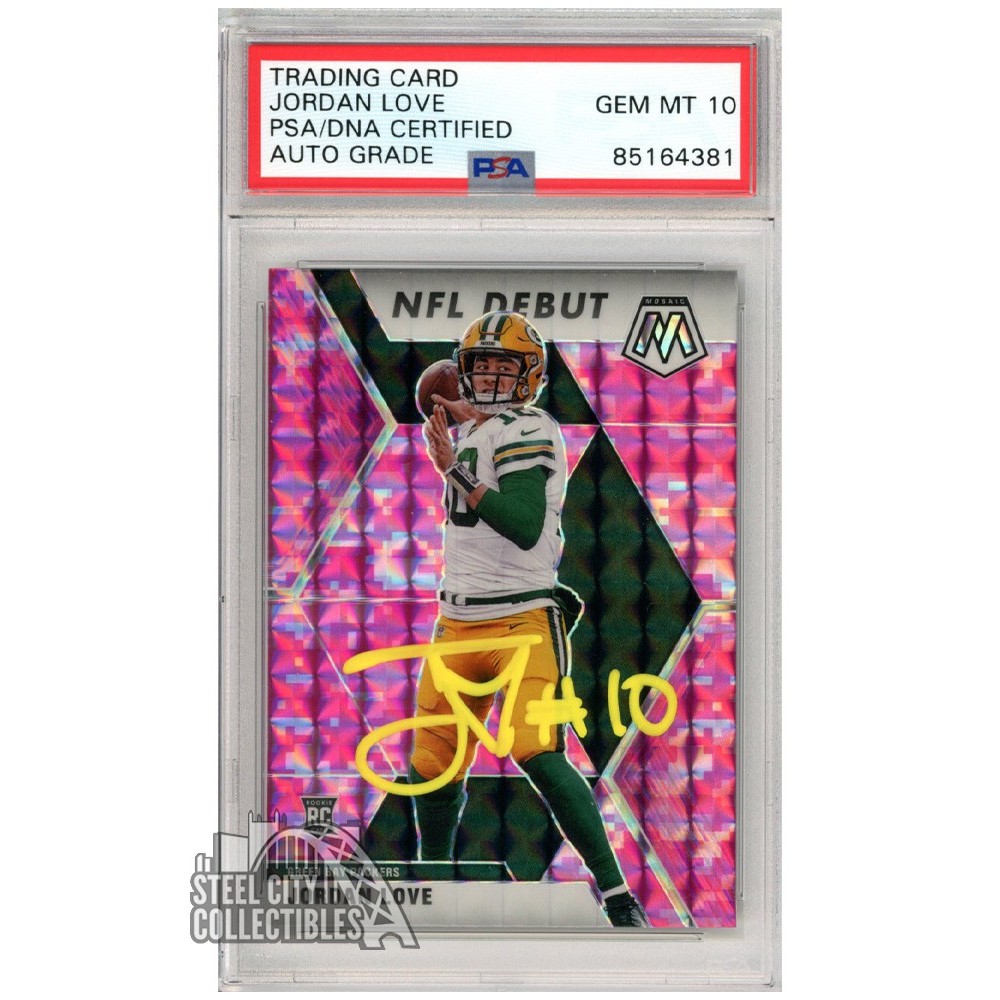 Jordan Love 2020 Panini Mosaic NFL Debut Pink Camo Autograph Rookie ...