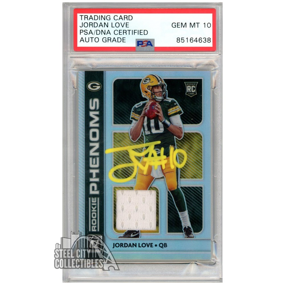 Jordan Love 2020 Panini Optic Rookie Phenoms Vertical Autograph Jersey ...