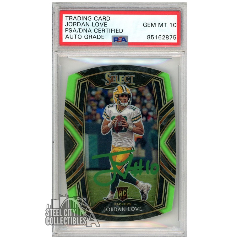 Jordan Love 2020 Panini Select Club Level Green Die Cut Autograph ...