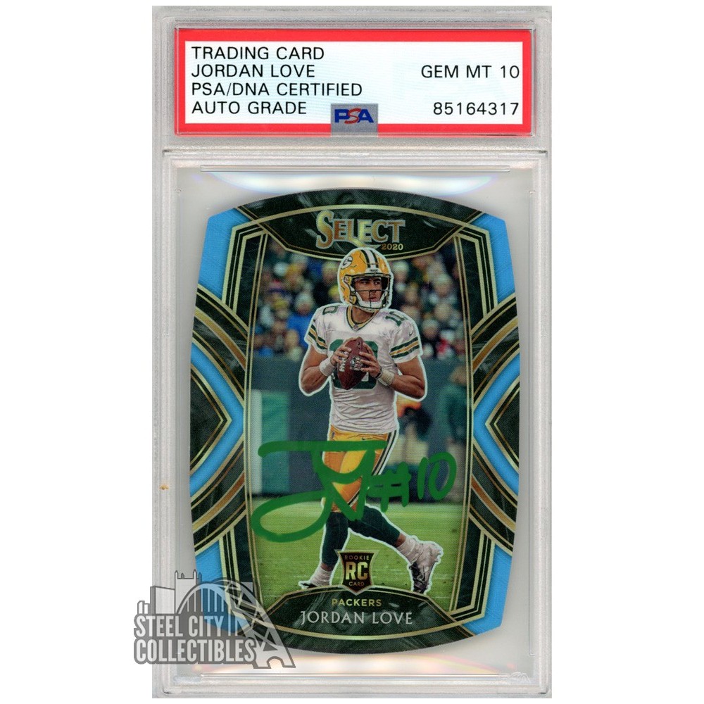 Jordan Love 2020 Select Club Level Light Blue Die Cut Autograph Rookie ...