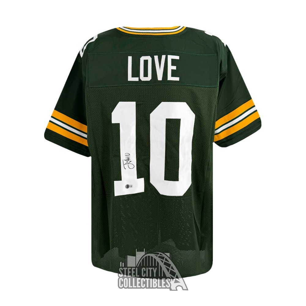 Jordan Love Autographed Green Bay Custom Football Jersey - BAS | Steel ...