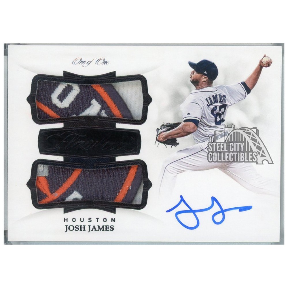 Josh James 2019 Panini Flawless Black Autograph Dual Patch #DPA-JJ 1/1 ...