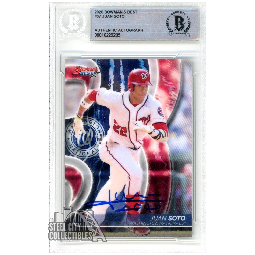 Juan Soto 2020 Bowman's Best Autograph Baseball Card #37 BAS | Steel ...