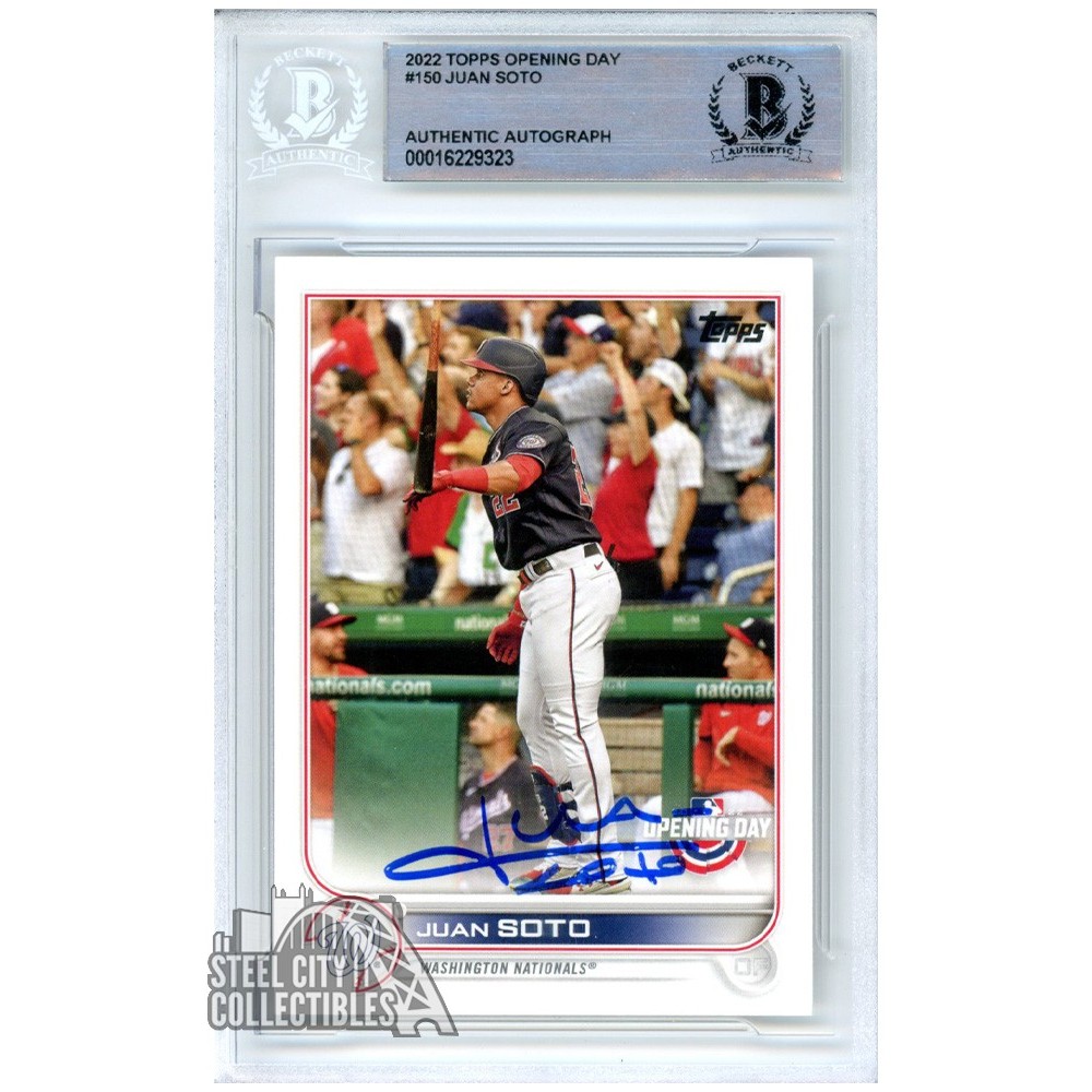 Juan Soto 2022 Topps Opening Day Autograph Baseball Card #150 BAS ...