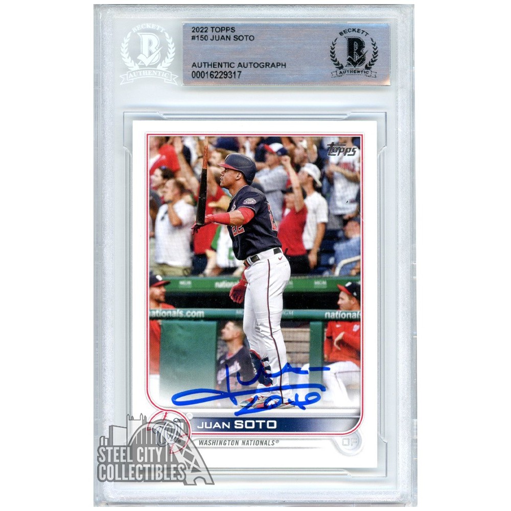 Juan Soto 2022 Topps Autograph Baseball Card #150 BAS | Steel City ...