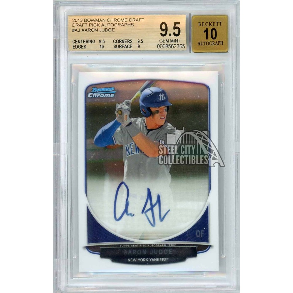 Aaron Judge 2013 Bowman Chrome Draft Autograph Card #BCA-AJ BGS 9.5 ...