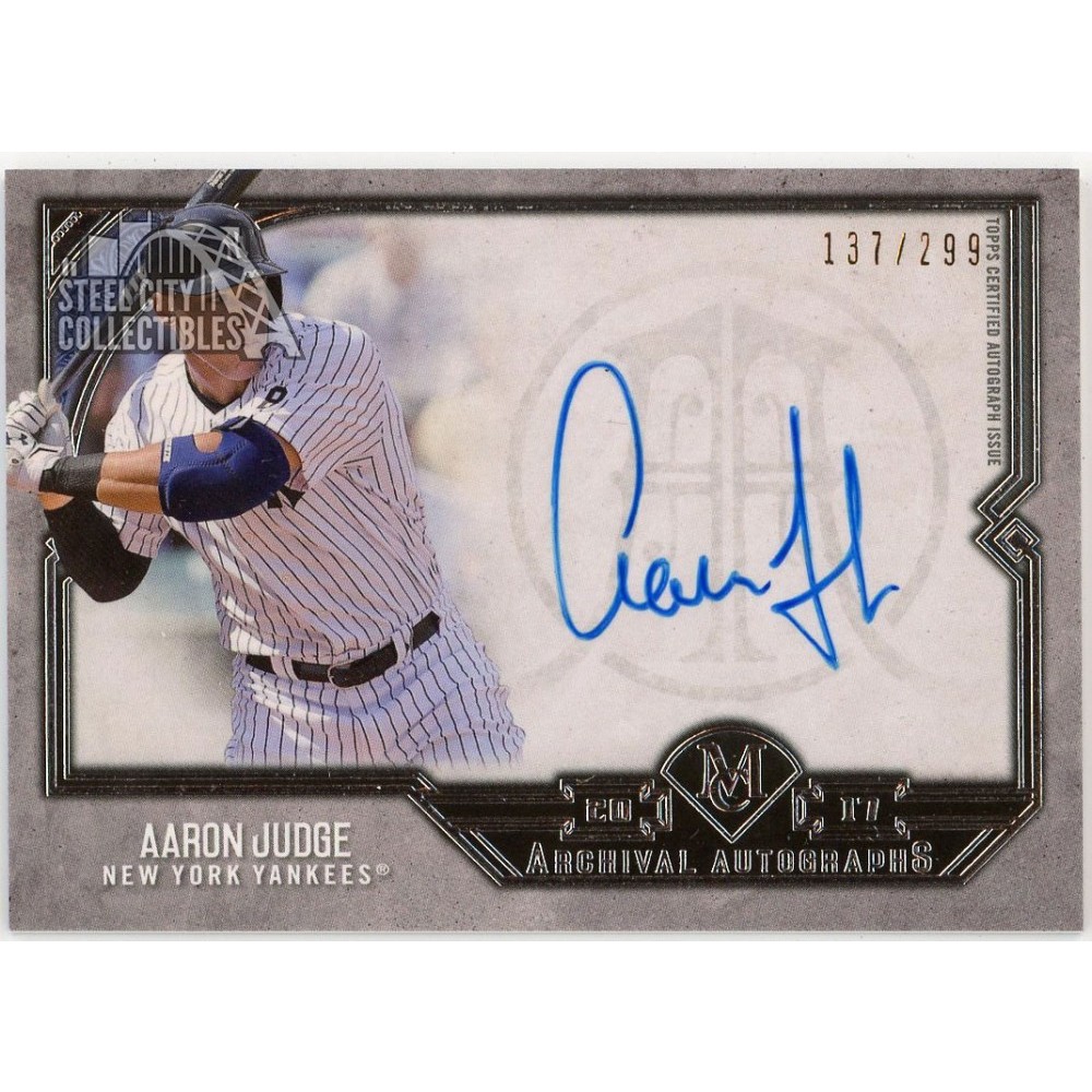 Aaron Judge 2017 Topps Museum Archival Rookie Autograph Card #AA-AJU ...