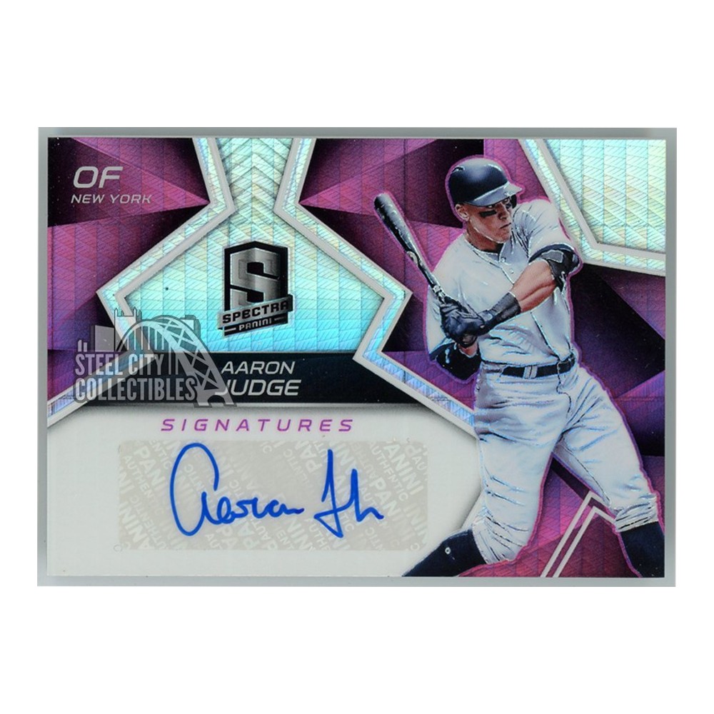 Aaron Judge 2017 Panini Spectra Signatures Rookie Neon Pink Autograph ...