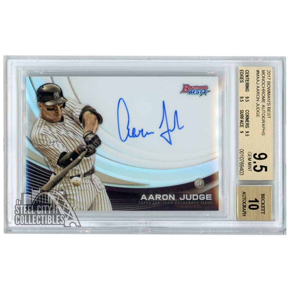Aaron Judge 2017 Bowman's Best Monochrome Rookie Autograph 079/125 BGS ...