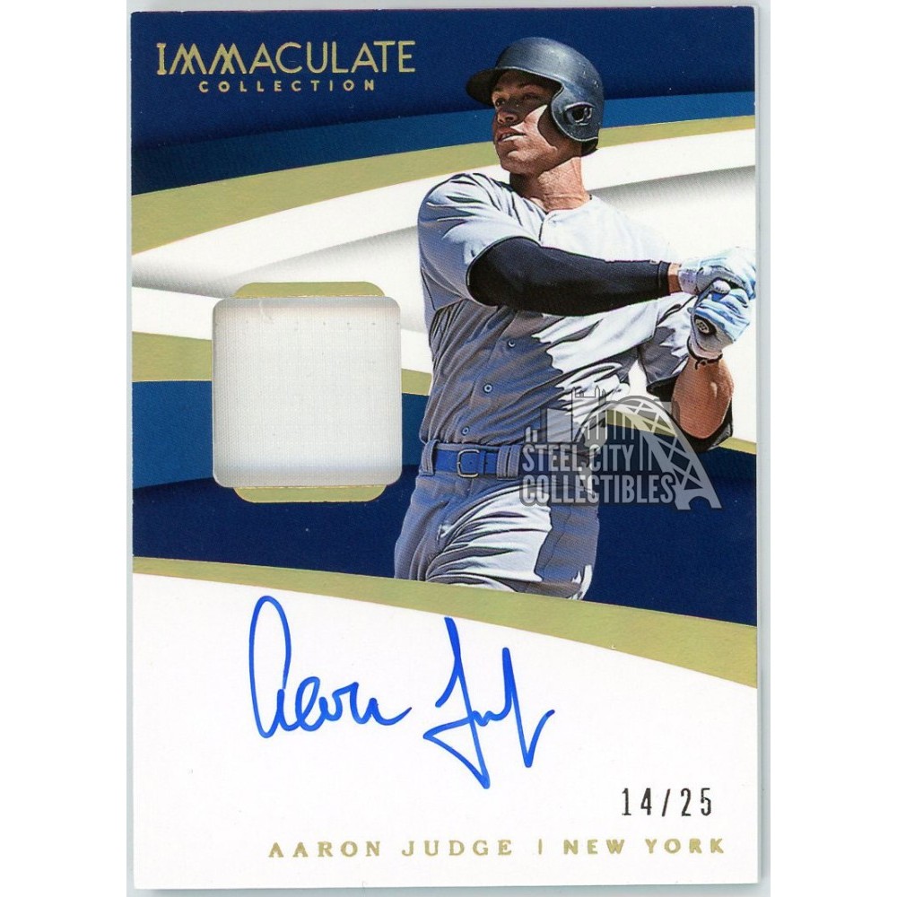 Aaron Judge 2018 Panini Immaculate Jersey Autograph Card #IMS-AJ 14/25 ...