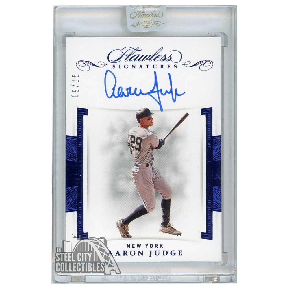 Aaron Judge 2020 Panini Flawless Sapphire Autograph Card 09/15 | Steel ...