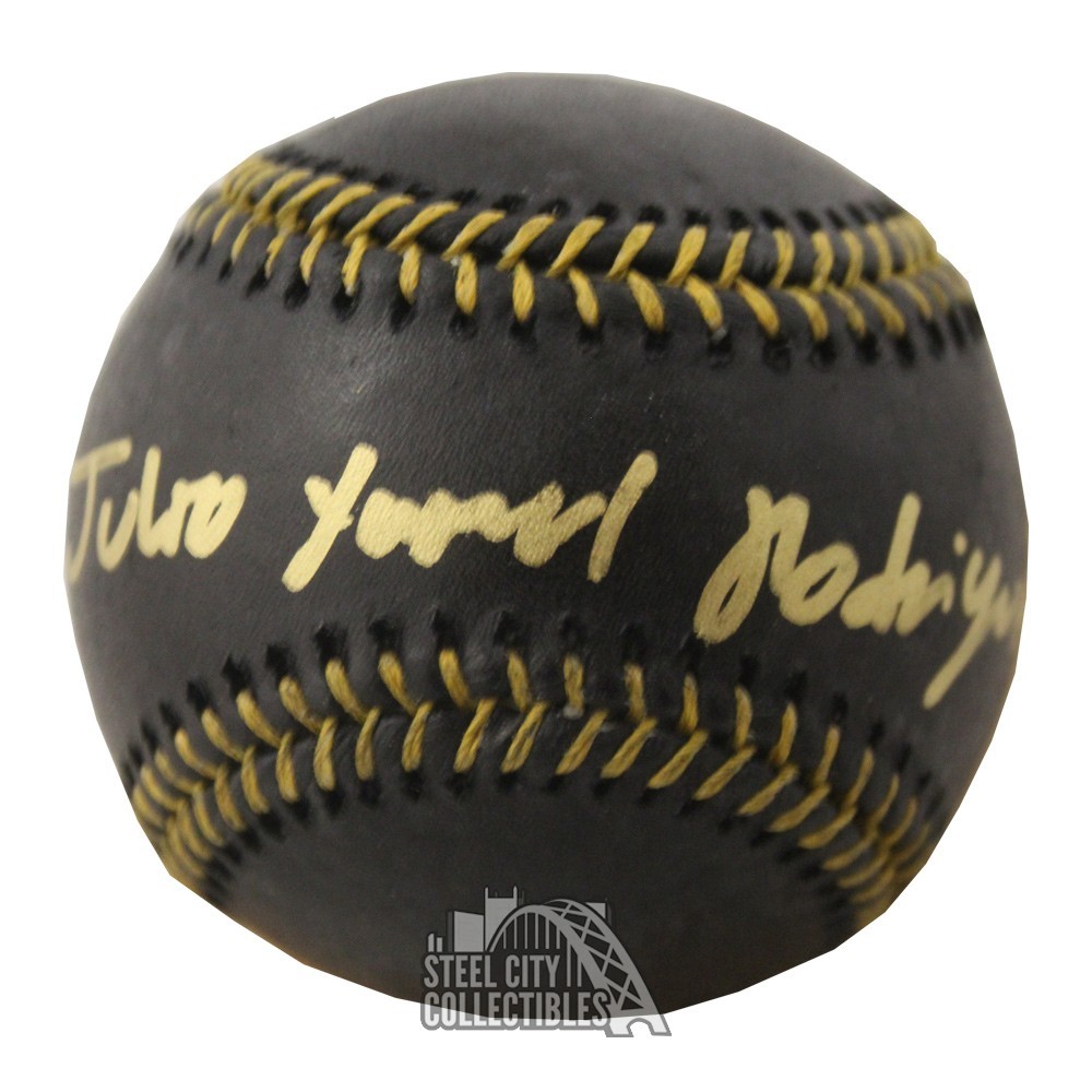 Julio Rodriguez Autographed Full Name Black Official MLB Baseball - JSA ...