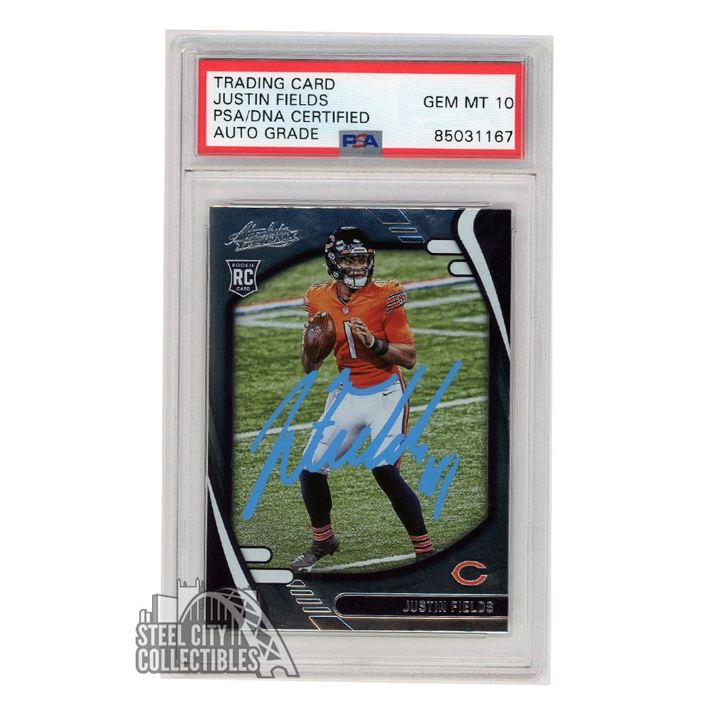 Justin Fields 2021 Panini Absolute Football Autograph Rookie Card #108 ...