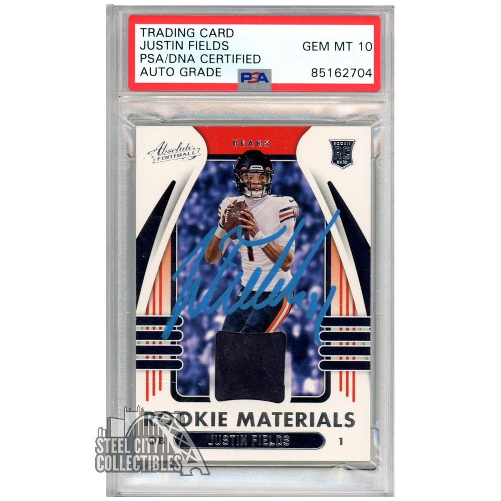 Justin Fields 2021 Absolute Football Rookie Materials Autograph Jersey ...