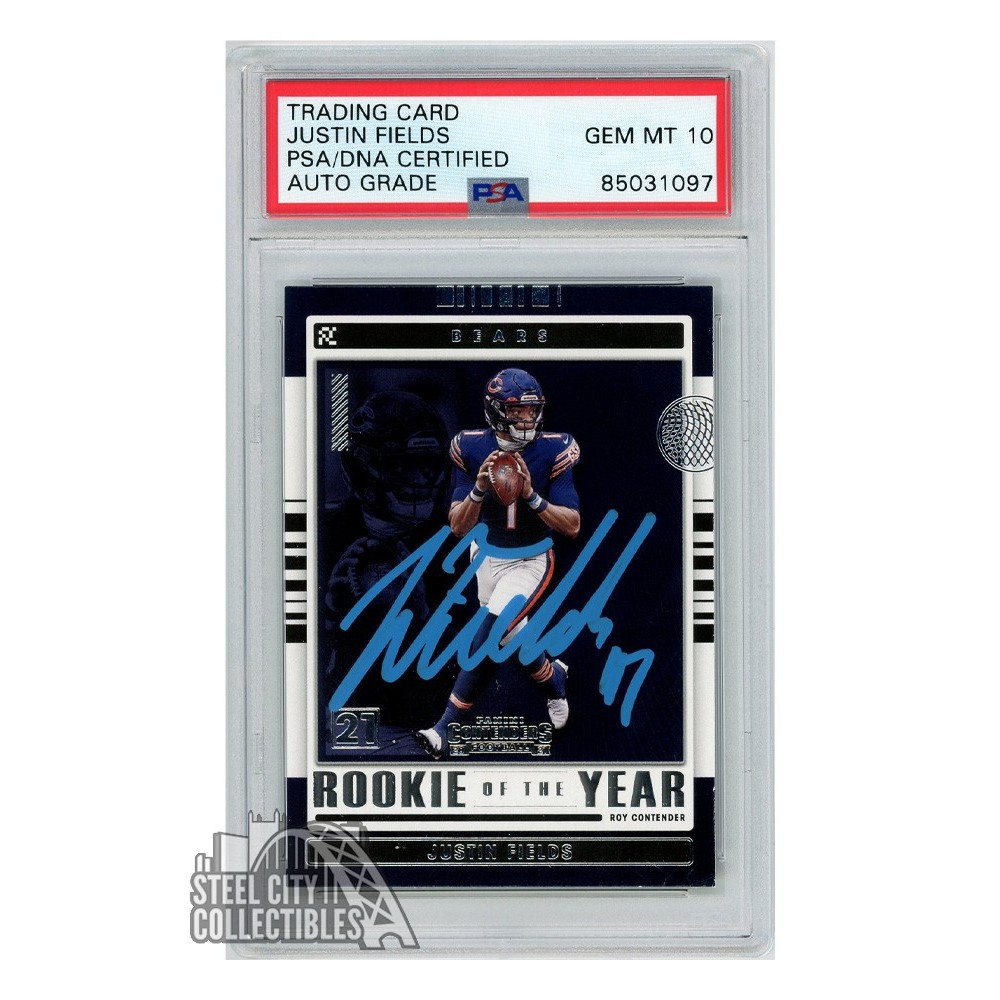 Justin Fields 2021 Panini Contenders Rookie of The Year Contenders ...