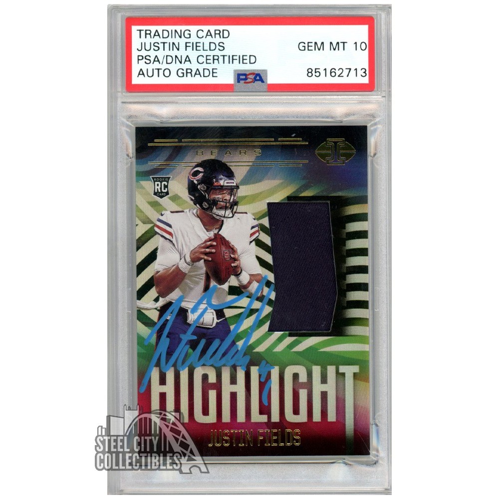Justin Fields 2021 Panini Illusions Highlight Swatches Autograph Rookie ...