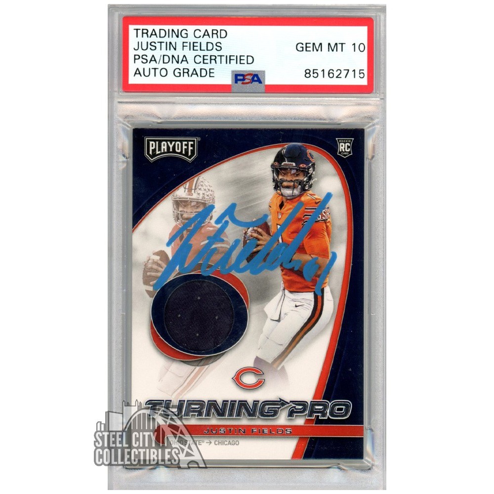 Justin Fields 2021 Panini Playoff Turning Pro Autograph Rookie Jersey ...