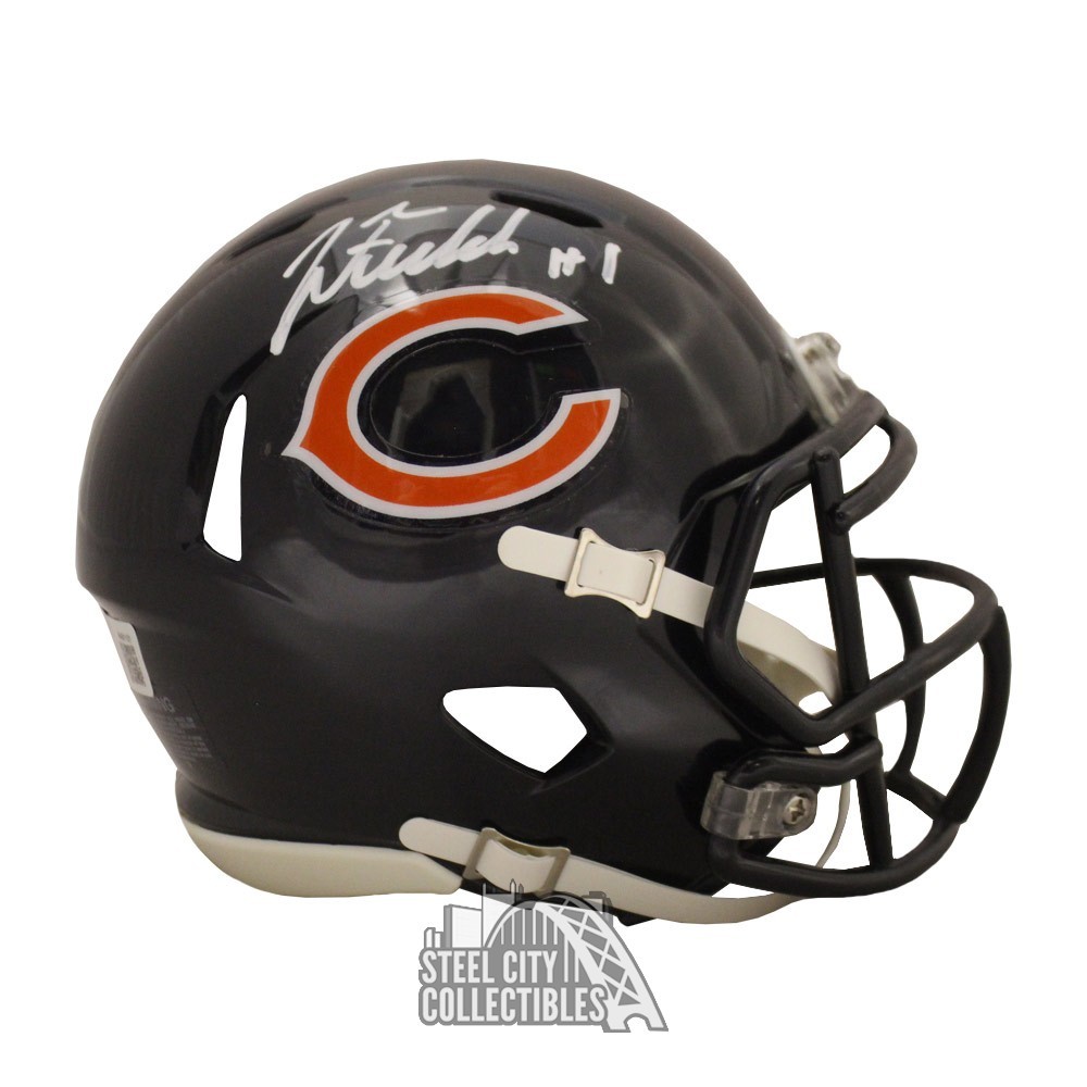 Justin Fields Autographed Chicago Mini Football Helmet - BAS | Steel ...
