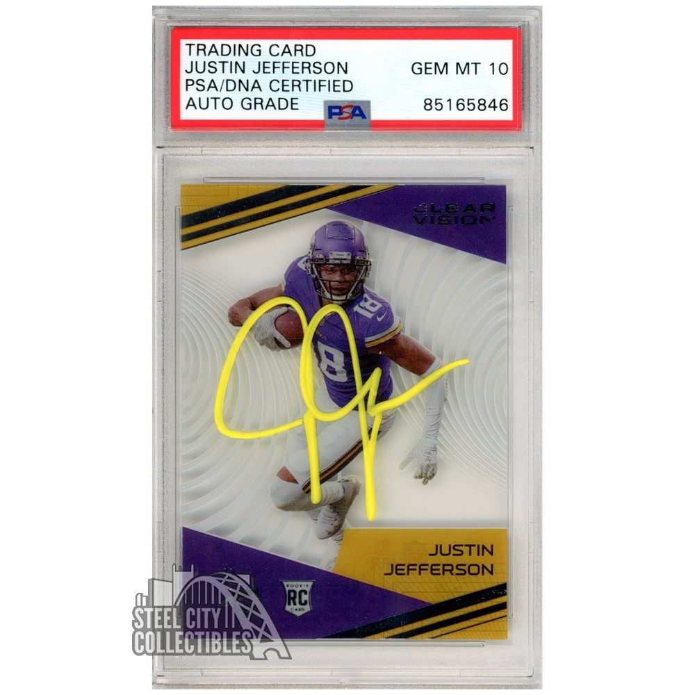 Justin Jefferson 2020 Panini Chronicles Clear Vision Autograph Rookie ...