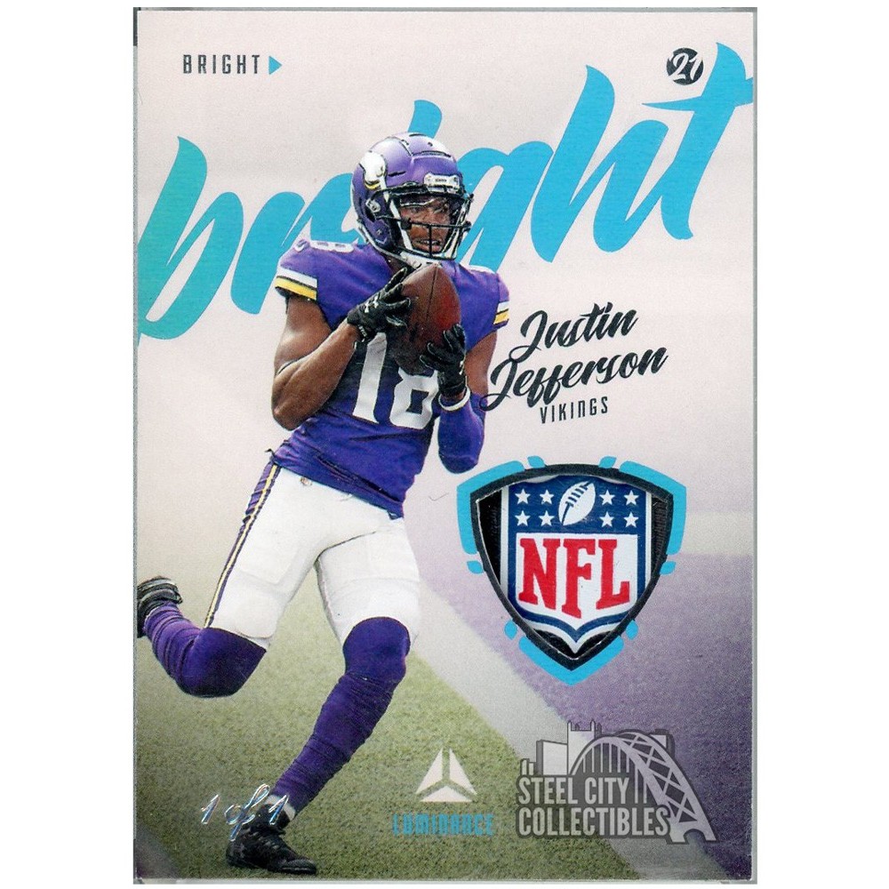 Justin Jefferson 2021 Panini Luminance Bright Beginnings NFL Shield ...
