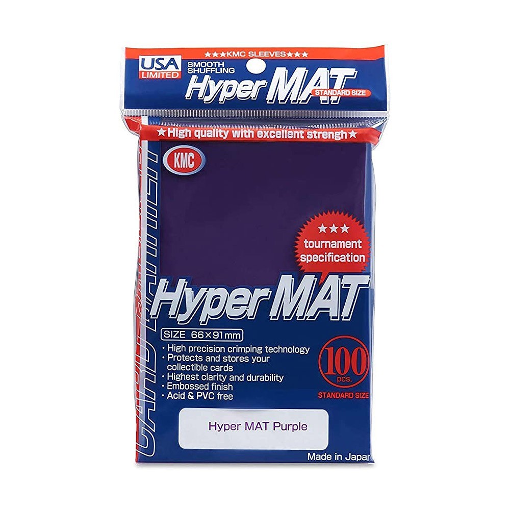 KMC Hyper Matte Sleeves USA Pack Purple 100ct | Steel City Collectibles