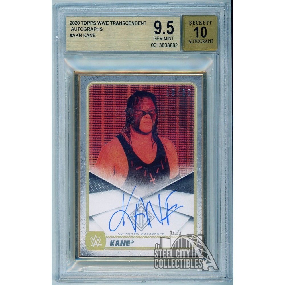Kane 2020 Topps Transcendent WWE Autograph Card #A-KN 13/25 BGS 9.5 ...