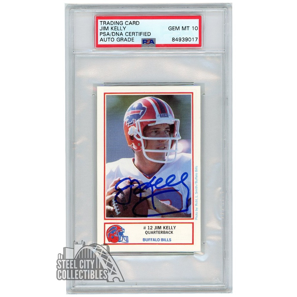 Jim Kelly 1987 Buffalo Police Autograph Rookie Card #4 PSA/DNA 10 ...