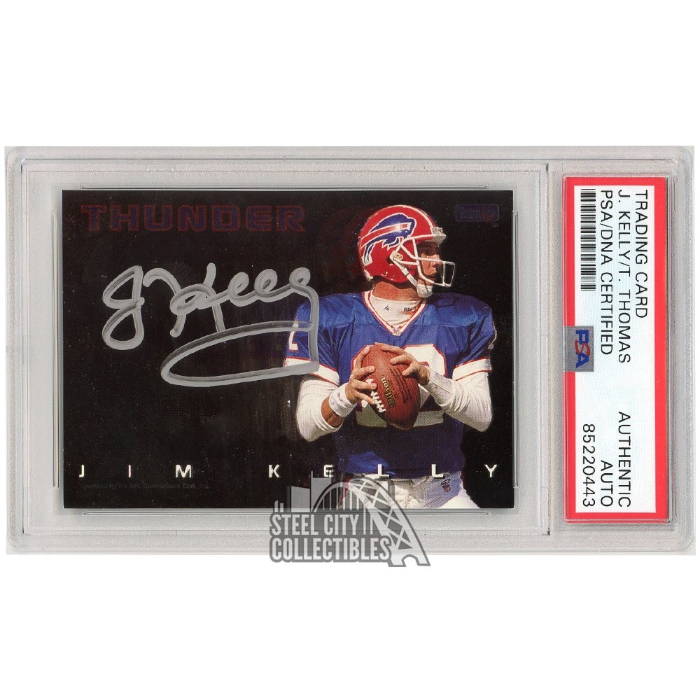 Jim Kelly / Thurman Thomas 1993 Skybox Thunder Lightning Autograph Card ...
