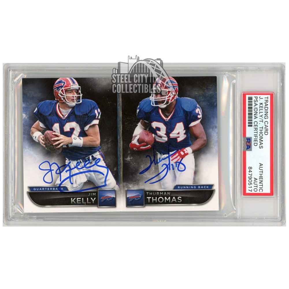 Jim Kelly Thurman Thomas 2015 Panini Playbook Autograph Booklet #37 048 ...