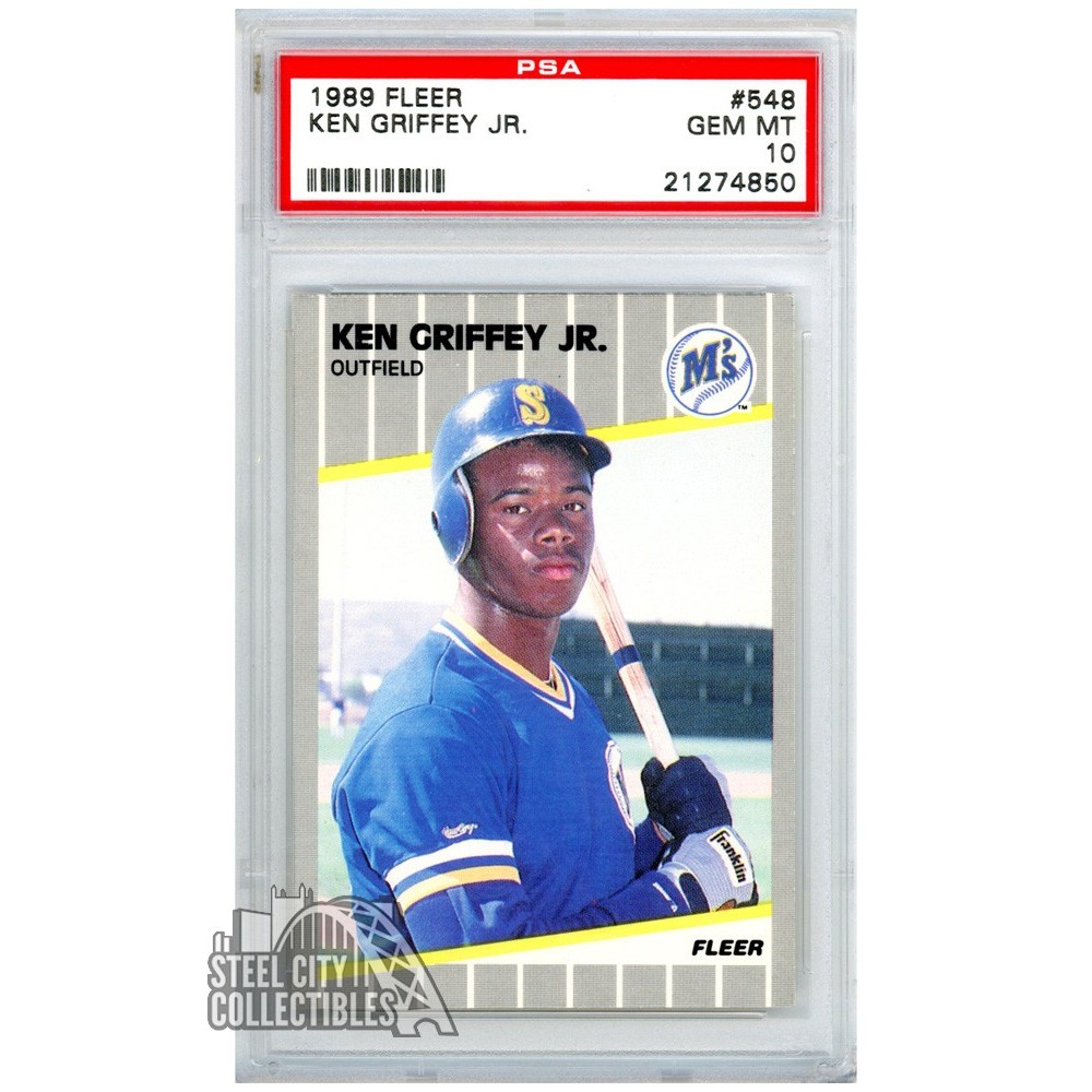 Ken Griffey Jr 1989 Fleer Baseball Rookie Card #548 Psa 10 Gem Mint 