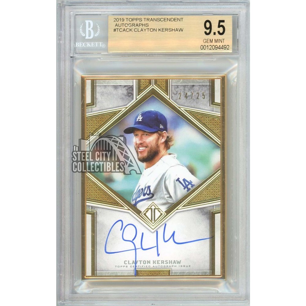 Clayton Kershaw 2019 Topps Transcendent Autograph Card #TCA-CK 24/25 ...