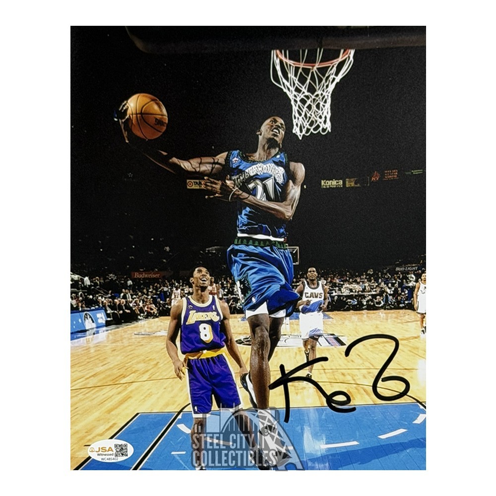 Kevin Garnett Autographed Minnesota 8x10 Basketball Photo - JSA (Blue ...