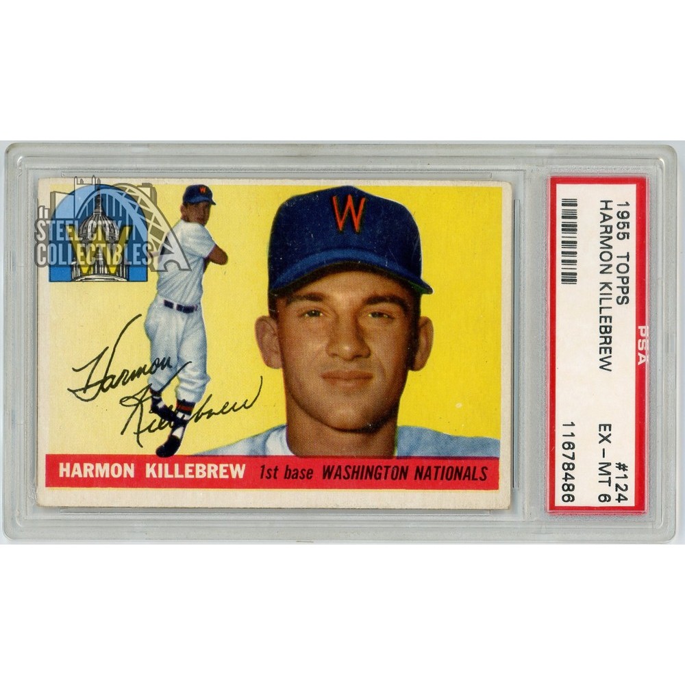 Harmon Killebrew 1955 Topps Rookie Card #124 PSA 6 EX-MT | Steel City ...