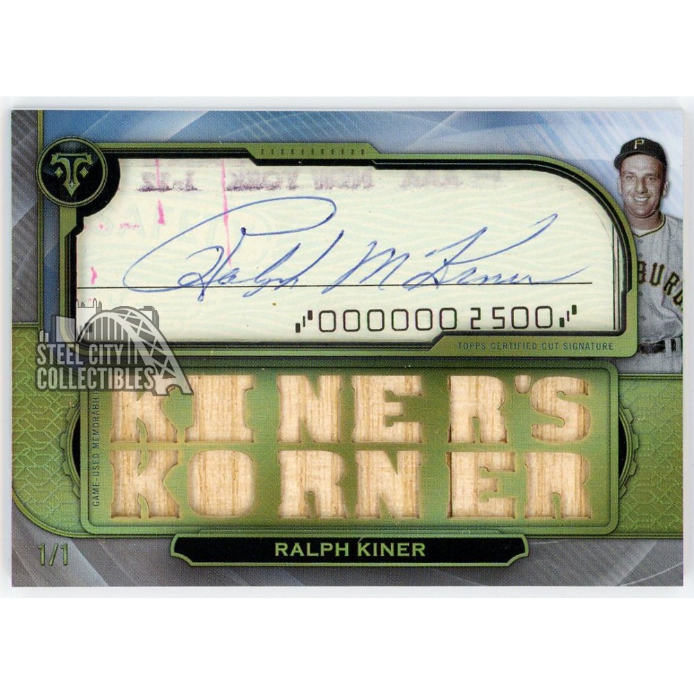 Ralph Kiner 2019 Topps Triple Threads Cut Above Cut Signature Bat ...