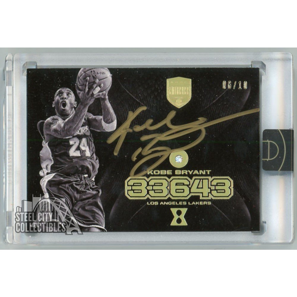 Kobe Bryant 2017-18 Panini Kobe Eminence 33643 Diamond Autograph 6/10 ...