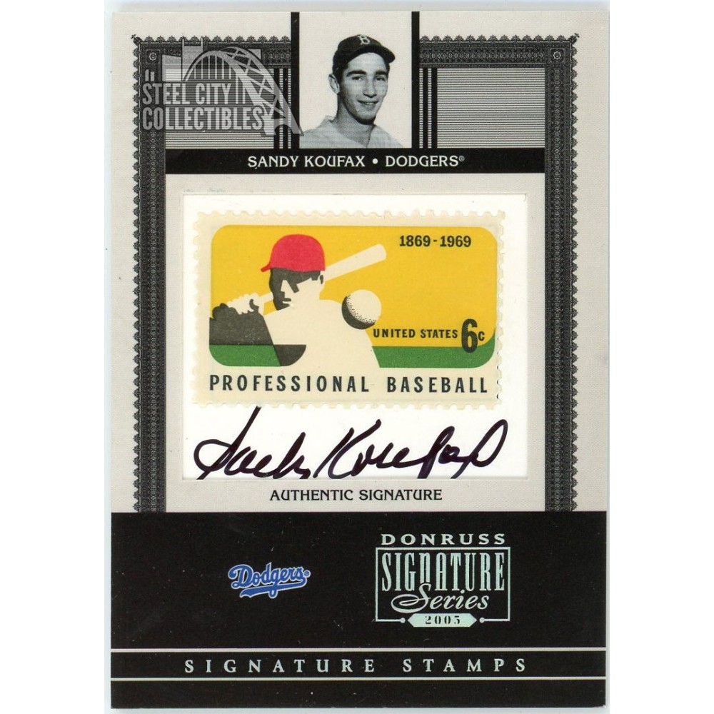 Sandy Koufax 2005 Donruss Signature Series Stamp Autograph Card #SST-3 ...