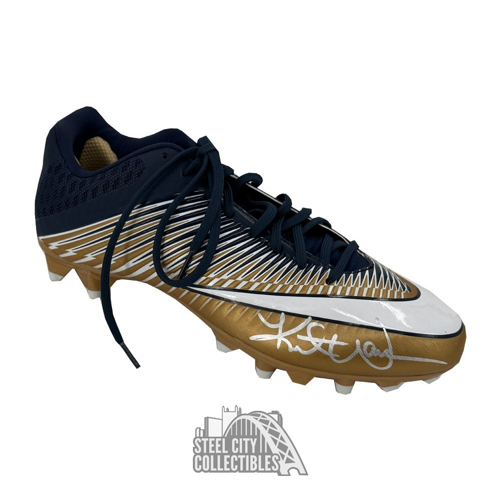 Kurt Warner Autographed Nike Blue/Gold VPR Football Cleats - BAS (Right ...
