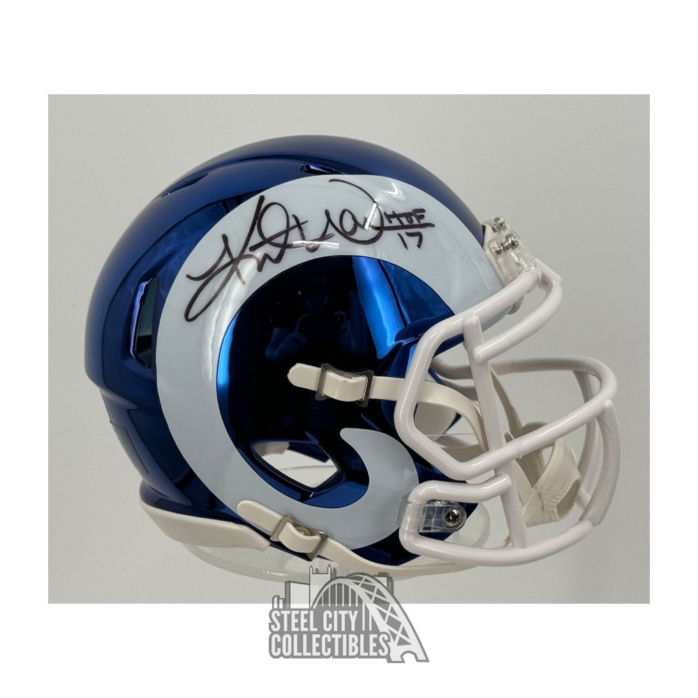 Kurt Warner Autographed St Louis Chrome Mini Football Helmet - BAS ...