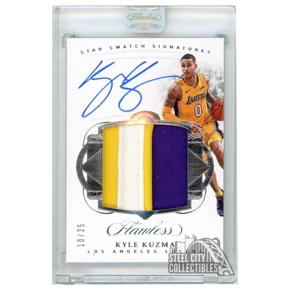 Kyle Kuzma 2017-18 Panini Flawless Star Swatch Signatures Rookie Patch ...