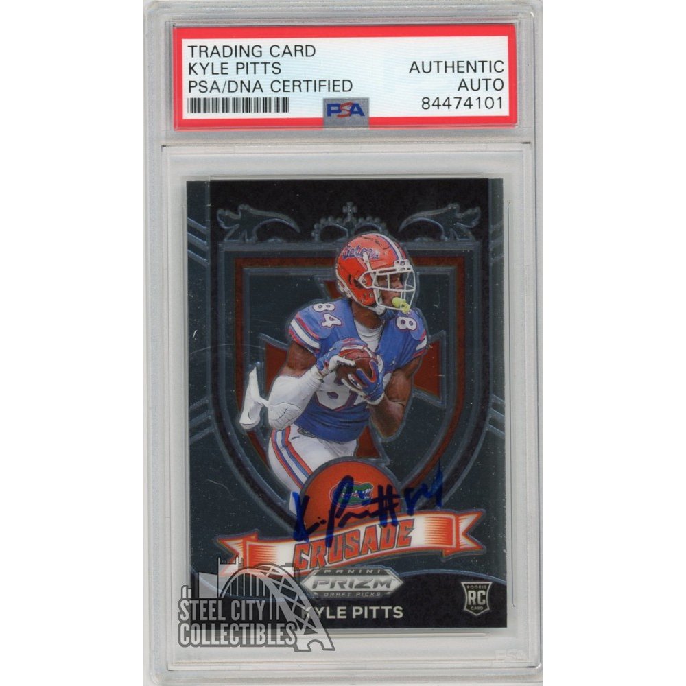 Kyle Pitts 2021 Prizm Draft Picks Crusade Auto Rookie Card #149 - PSA ...