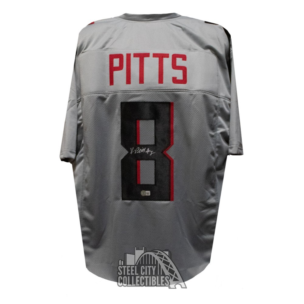 Kyle Pitts Autographed Atlanta Custom Silver Football Jersey - BAS ...