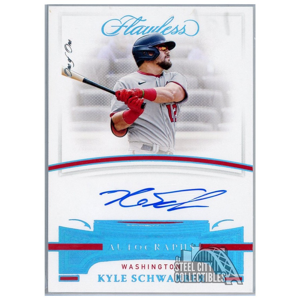 Kyle Schwarber 2021 Panini Flawless Platinum Autograph Card #FA-KS 1/1 ...