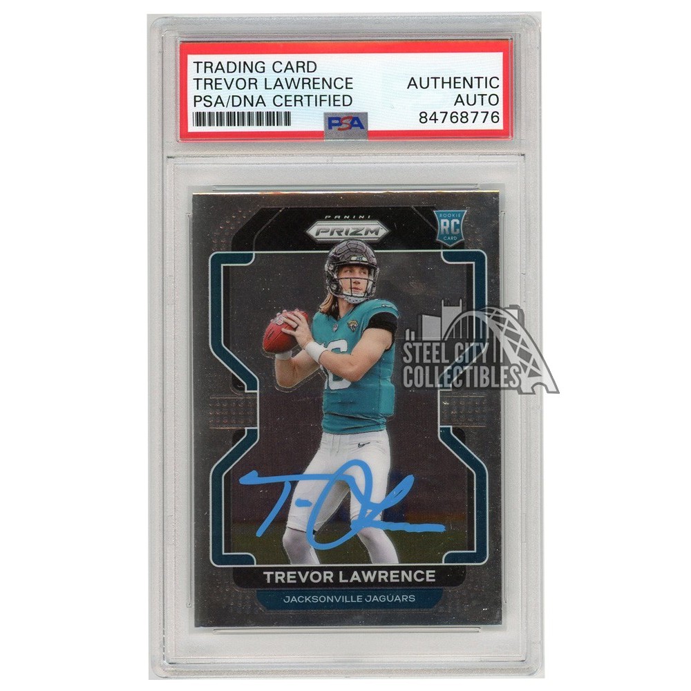 Trevor Lawrence 2021 Panini Prizm Autograph RC Card #331 PSA/DNA (Light ...