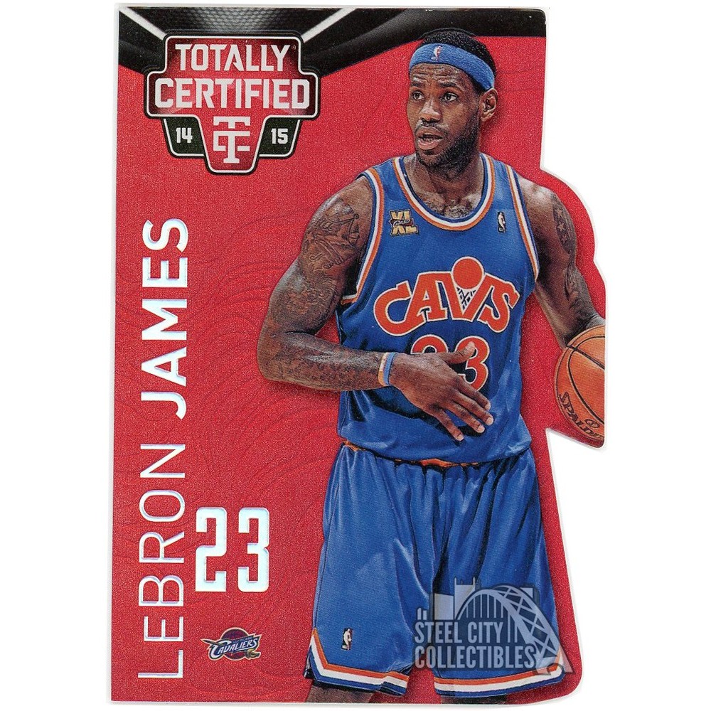 LeBron James 2014-15 Panini Totally Certified Dribbling Mirror Platinum ...