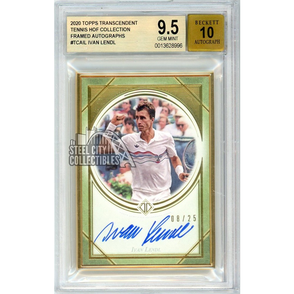 Ivan Lendl 2020 Topps Transcendent Tennis HOF Autograph Card #TCA-IL 8/ ...
