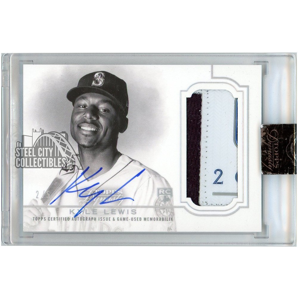 Kyle Lewis 2020 Topps Dynasty Rookie Game-Used Patch Autograph Card # ...