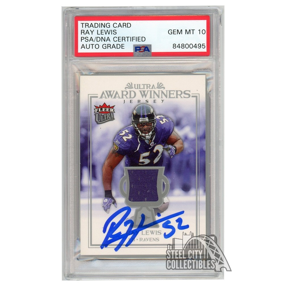 Ray Lewis 2006 Fleer Ultra Award Winners Jersey Autograph Card #UAA-RL ...