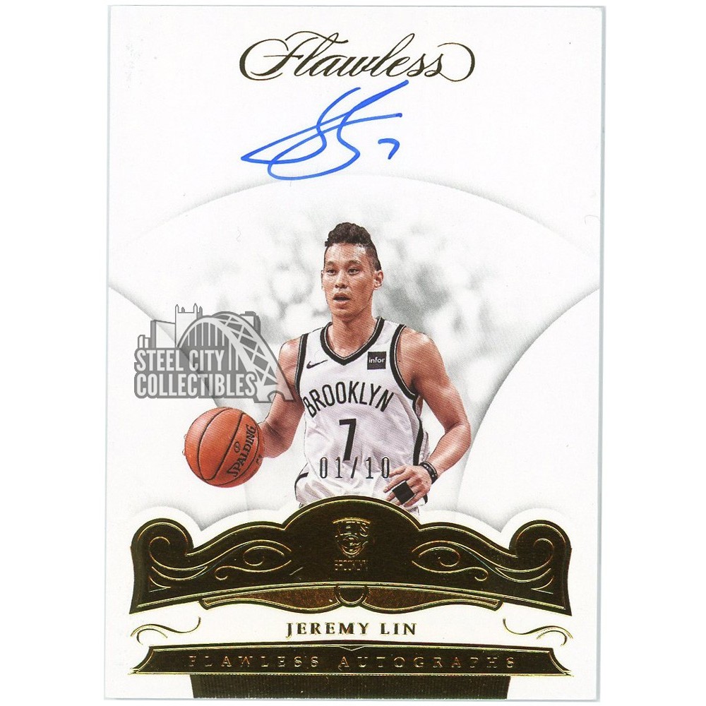 Jeremy Lin 2017-18 Panini Flawless Gold Autograph Card #FA-JL 01/10 ...