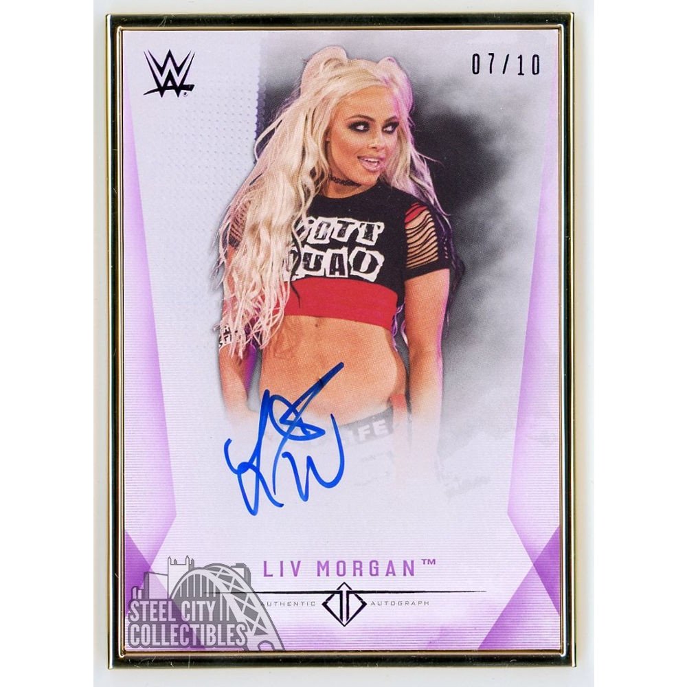 Liv Morgan 2019 Topps WWE Transcendent Collection Auto Purple 7/10 ...